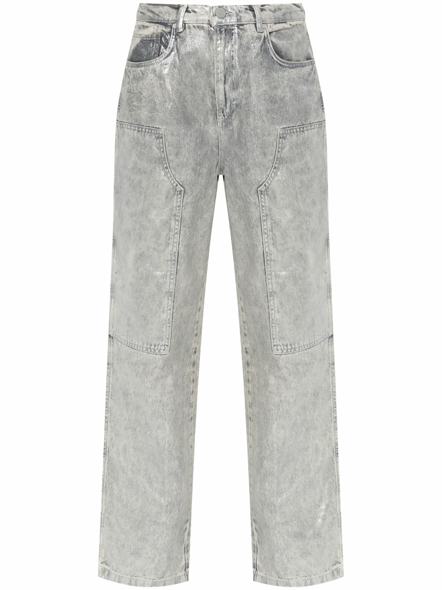 Джинсы AllSaints Mia, размер 40, серебристый/красный