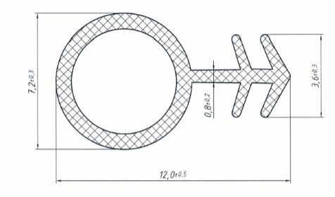 Уплотнитель для деревянных окон и дверей СТП 033 белый Упаковка 25 метров