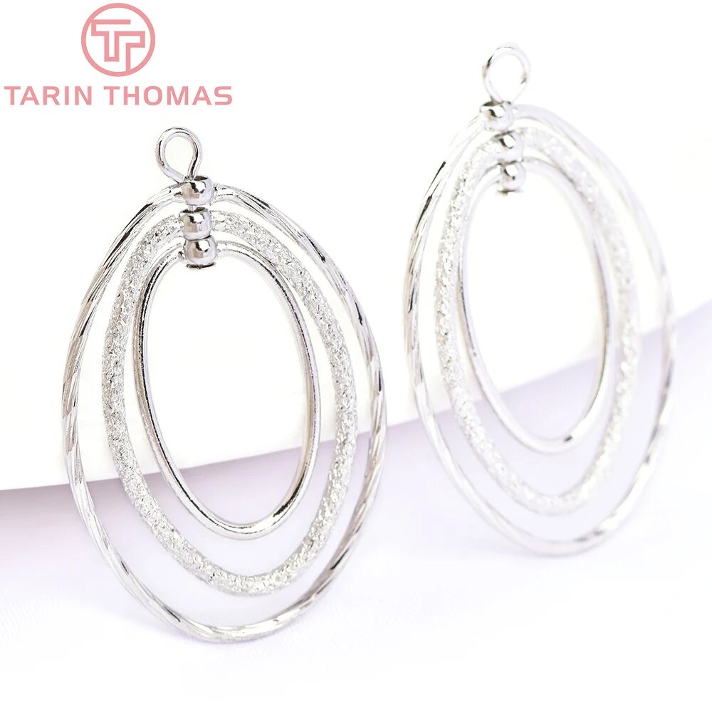Подвески TARIN THOMAS, платина, 2 шт.