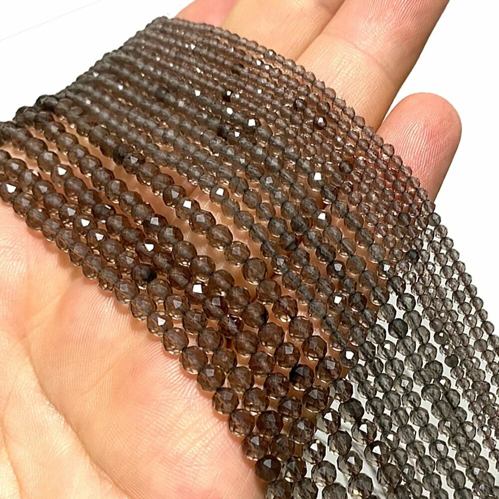 Бусины из дымчатого кварца YWROLE 2 3 4 мм 4mm about 92pcs