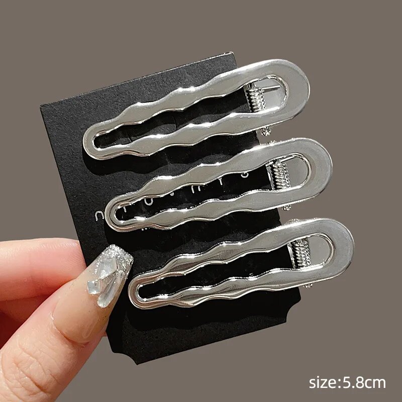Серебряные заколки для волос 8 шт. G-3pcs