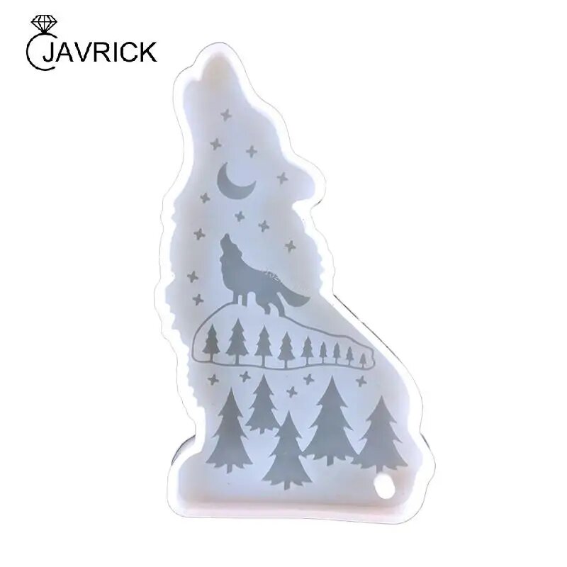 Форма для кулона "Блестящий волк" из эпоксидной смолы