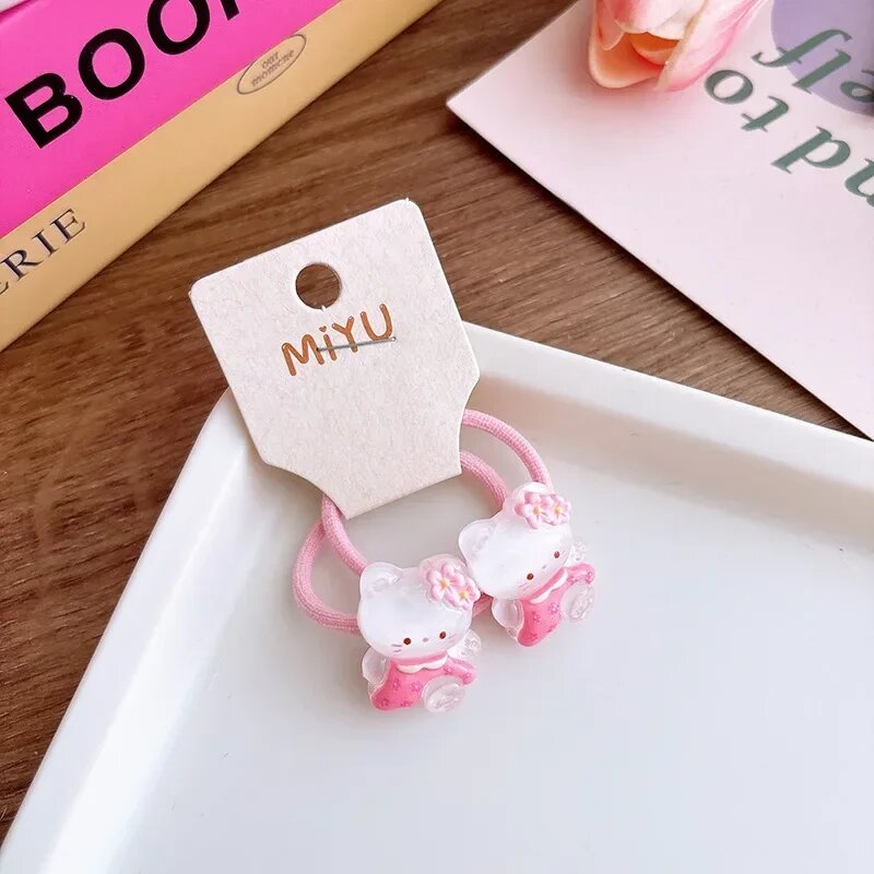 Розовые резинки для волос Hello Kitty 2 шт. (Цвет: 3)