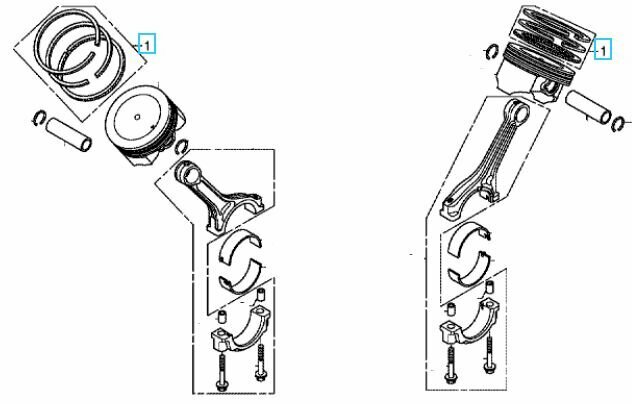 Поршневые кольца для двигателя Honda серии GX/GXV630 GX/GXV690 GX/GXV700 (TEIKOKU); Артикул Honda: 13010Z6L003 (Оригинал)