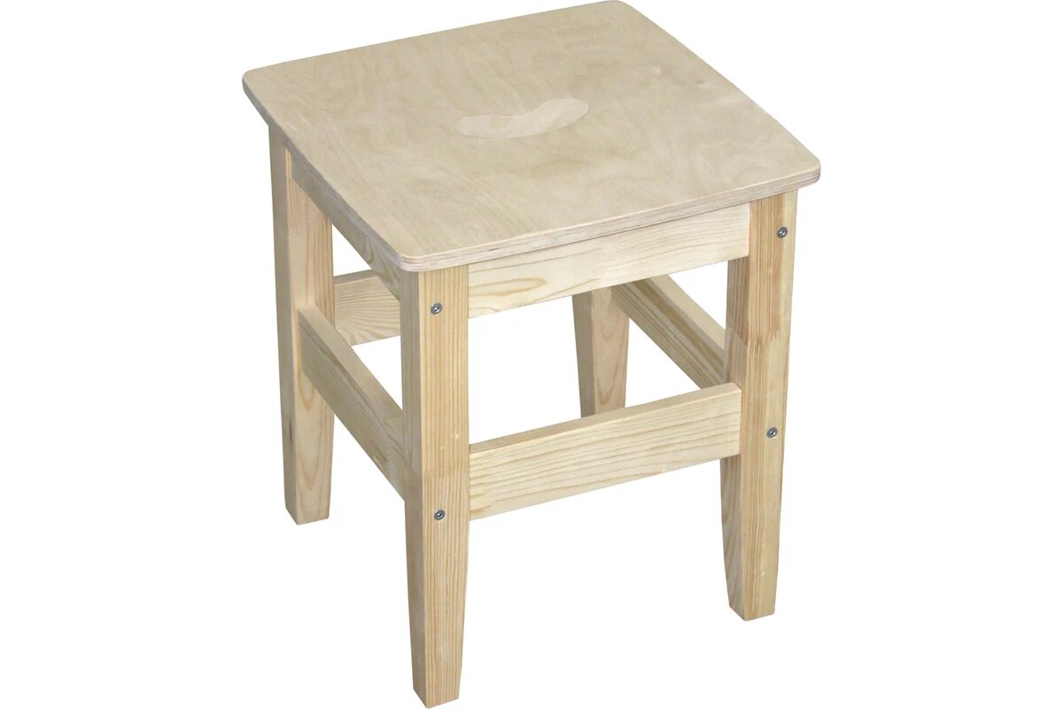 Комплект-агро Табурет деревянный с перекладиной KA6105