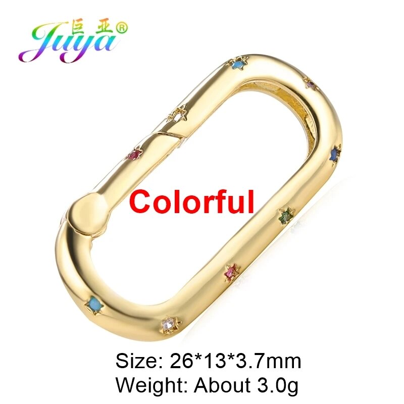 Juya Винтовые застежки для бижутерии Gold Colorful