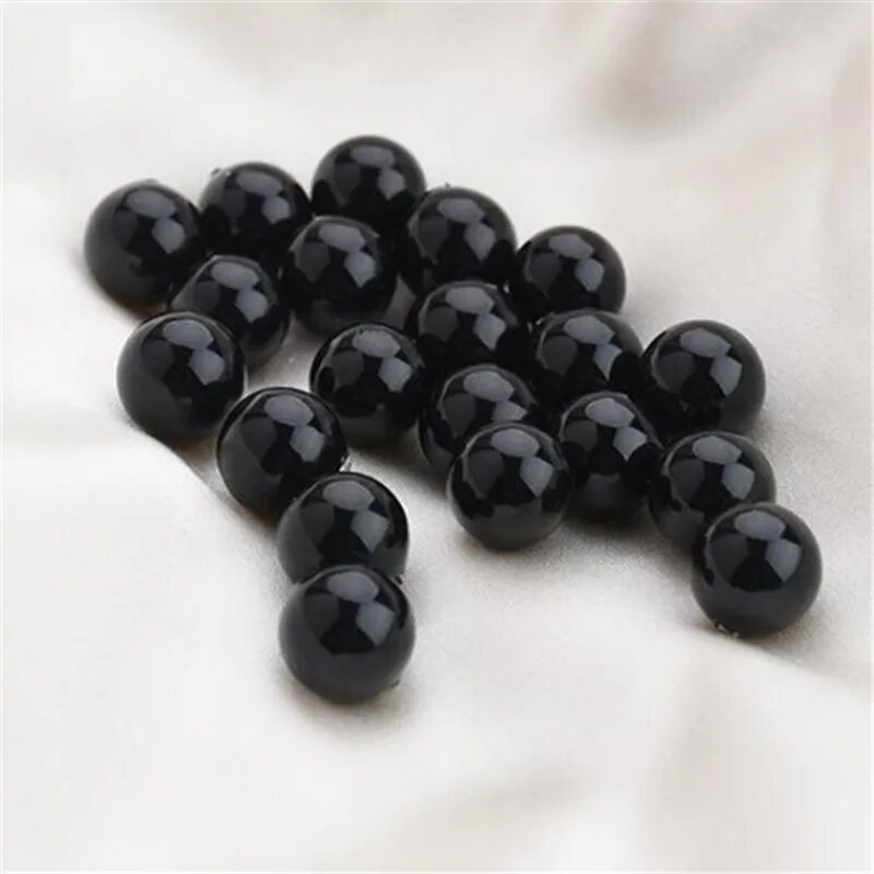 Разноцветные бусины из раковин HUANHUAN JEWELRY 15 дюймов Черный, 8mm 48pcs, black