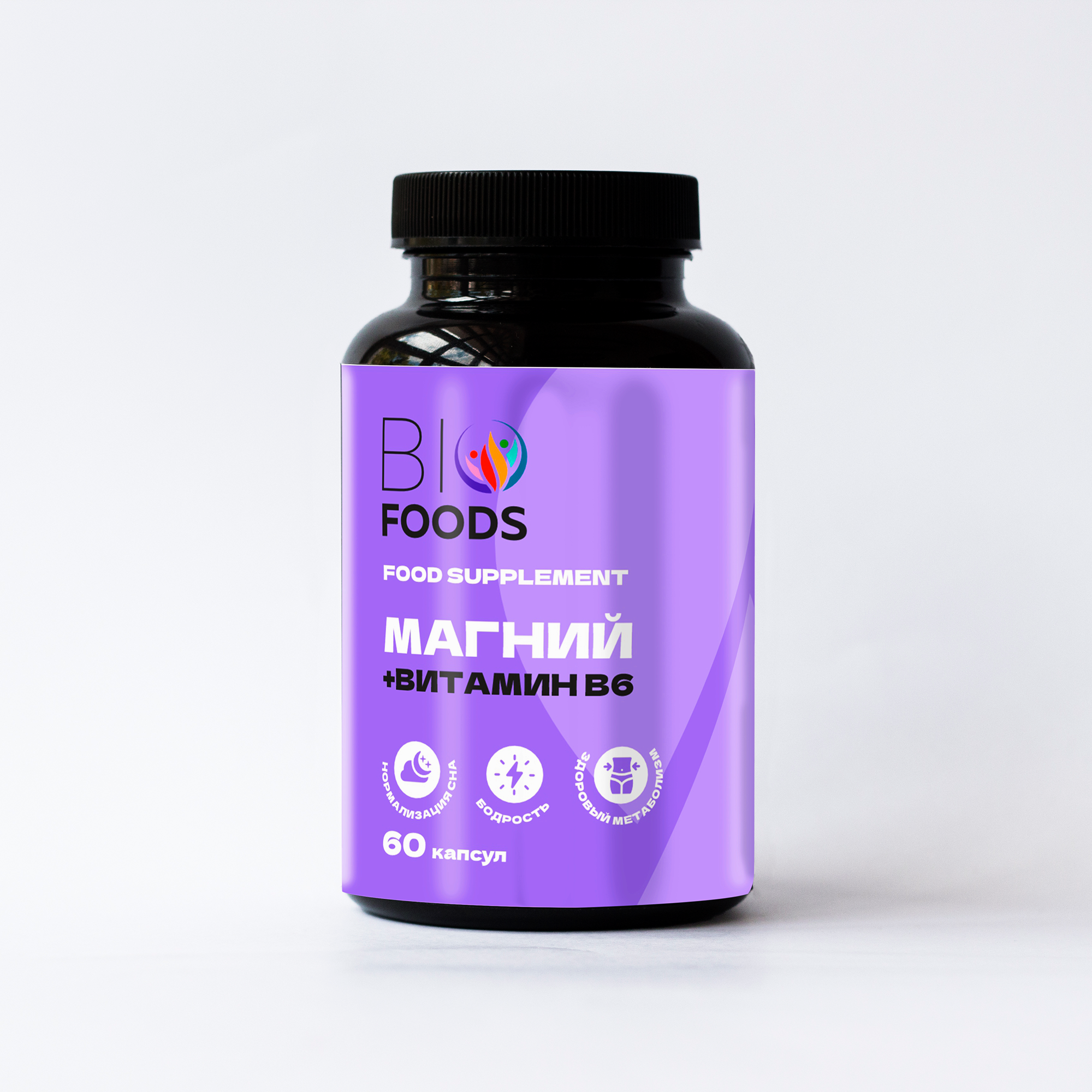 Магний и витамин В6, BioFoods, 60 капсул
