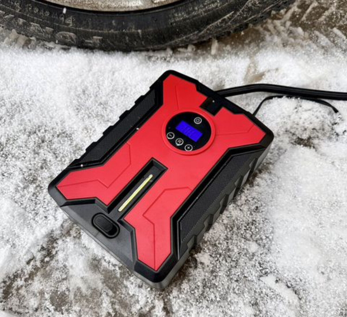 Компрессор автомобильный Edon "PAC-75", 12V, 22л/мин, манометр, подсветка