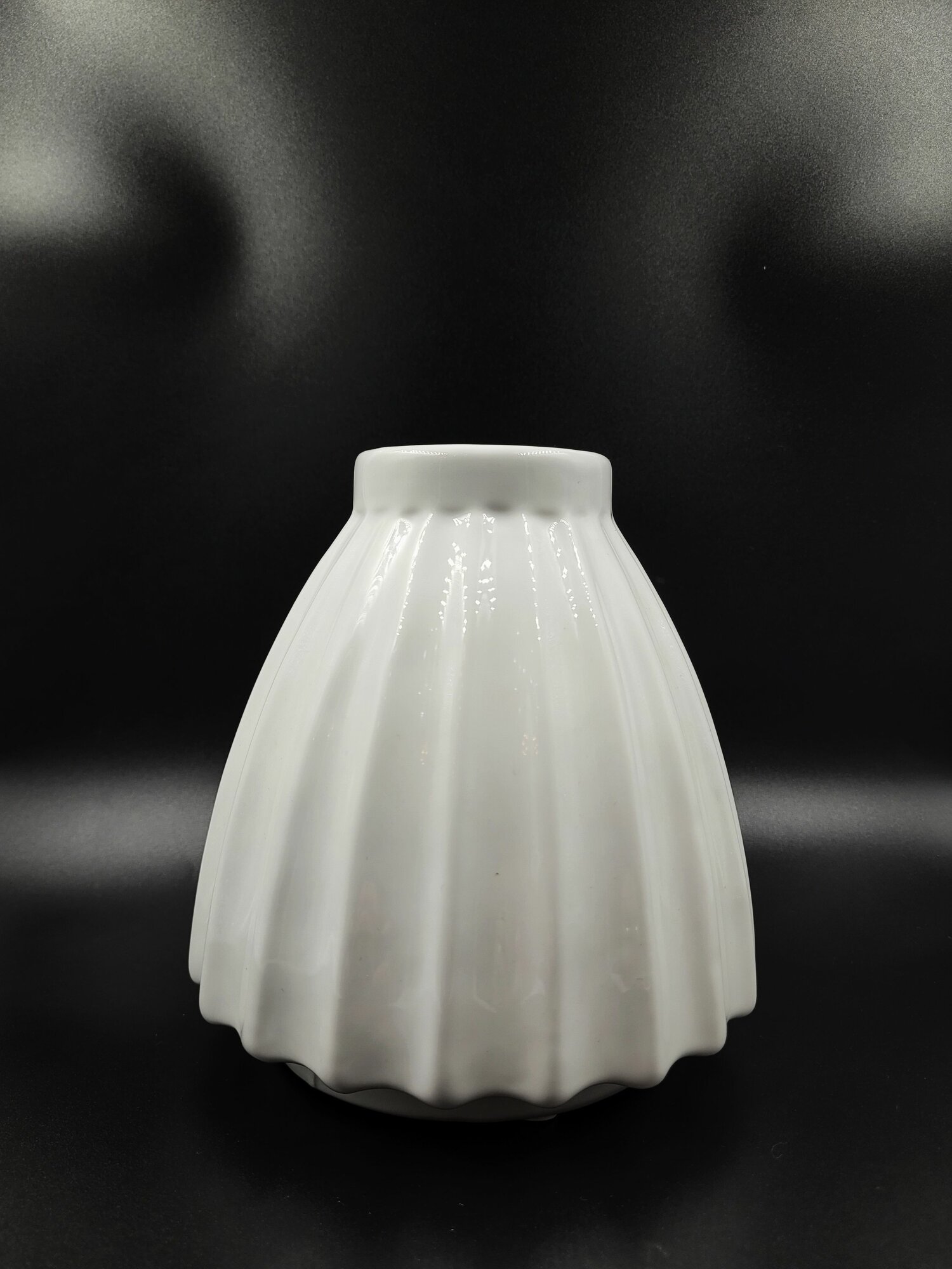 Ваза для цветов, 16см, покрытая керамической глазурью, белая