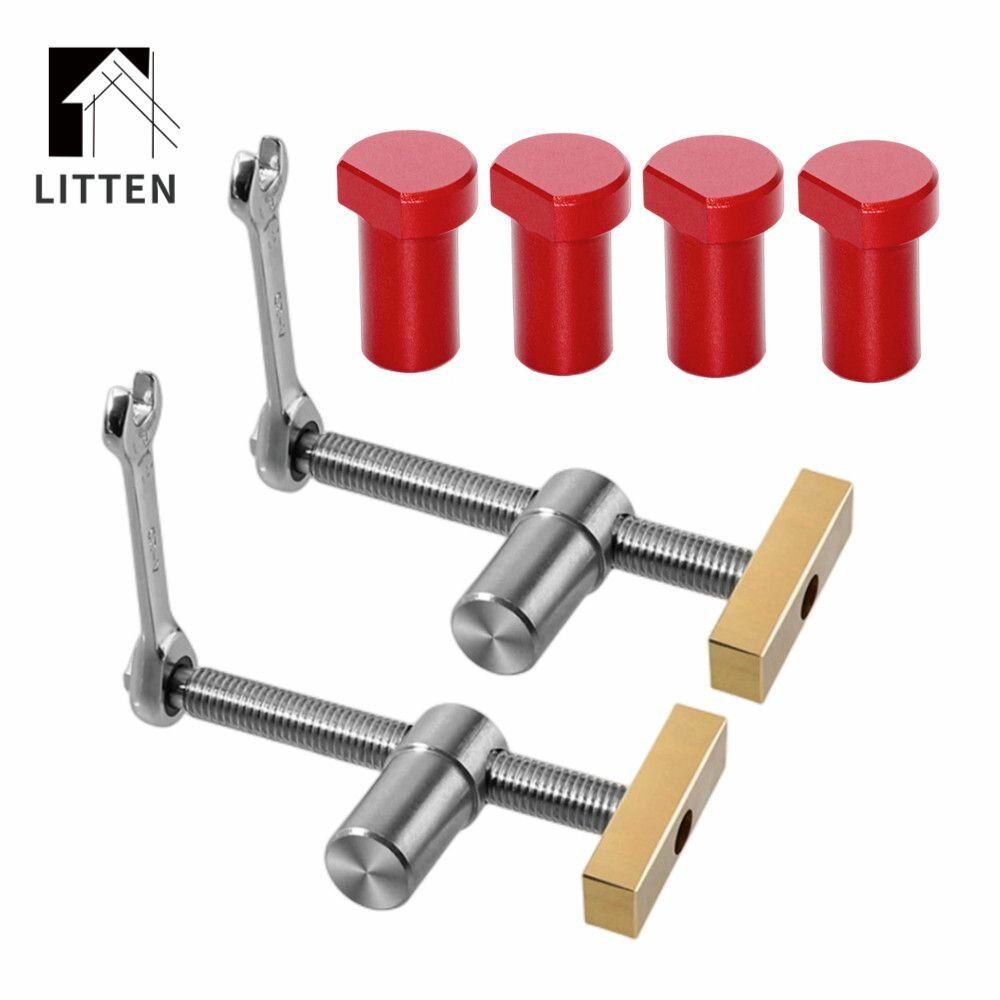 Зажимы для деревообрабатывающих станков, тормозные пластины, верстак с быстрозажимными зажимами, латунные тиски для крепления на 20 мм, деревообрабатывающий инструмент с отверстиями для рабочего стола