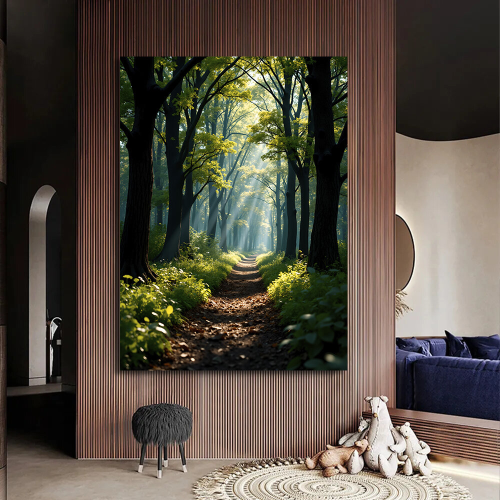 Картина "Пейзаж", хлопок, на деревянном подрамнике, крепление "крокодил", 20x30 см