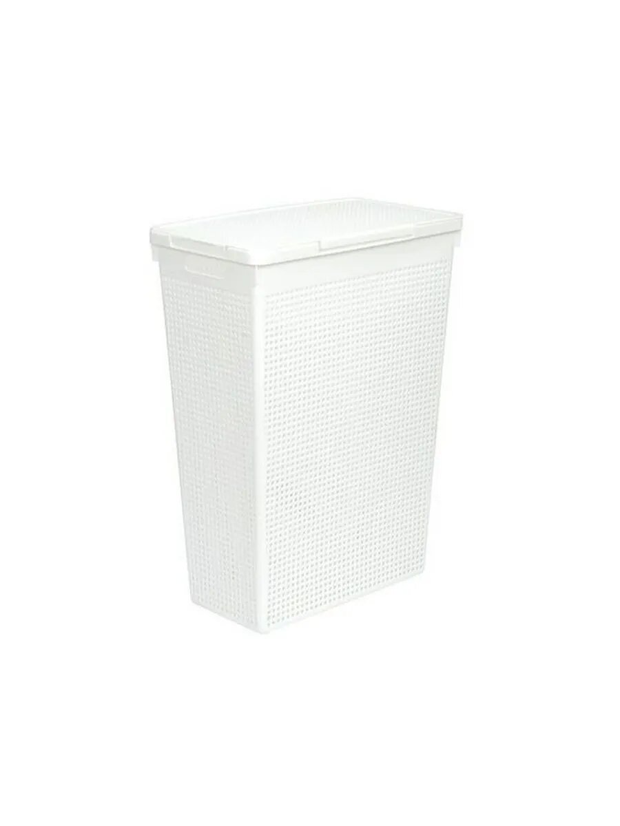 Корзина д/белья Виолет Лофт узкая 50л 45х26х61,5см с крышко
