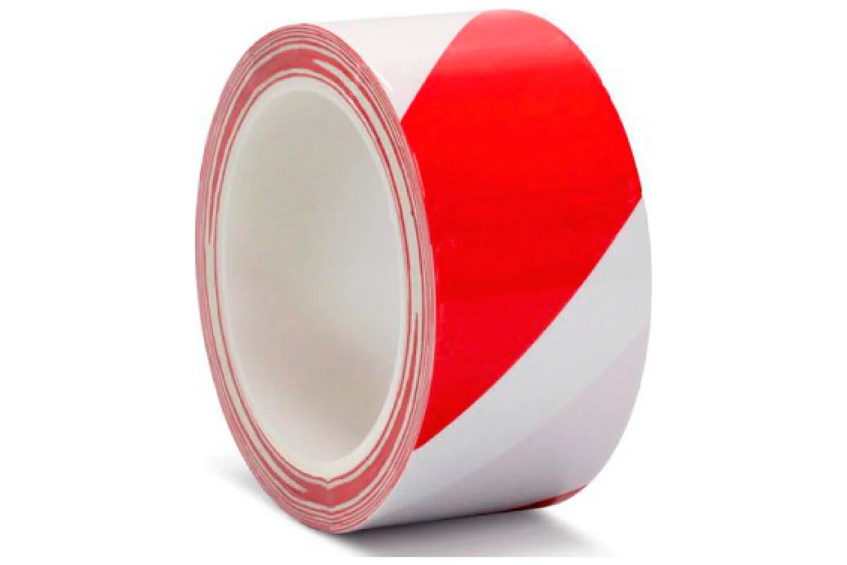 Vell красно-белая самоклеящаяся лента 50 мм x 33 м, толщина 0.15 мм, PVC Standart 301588