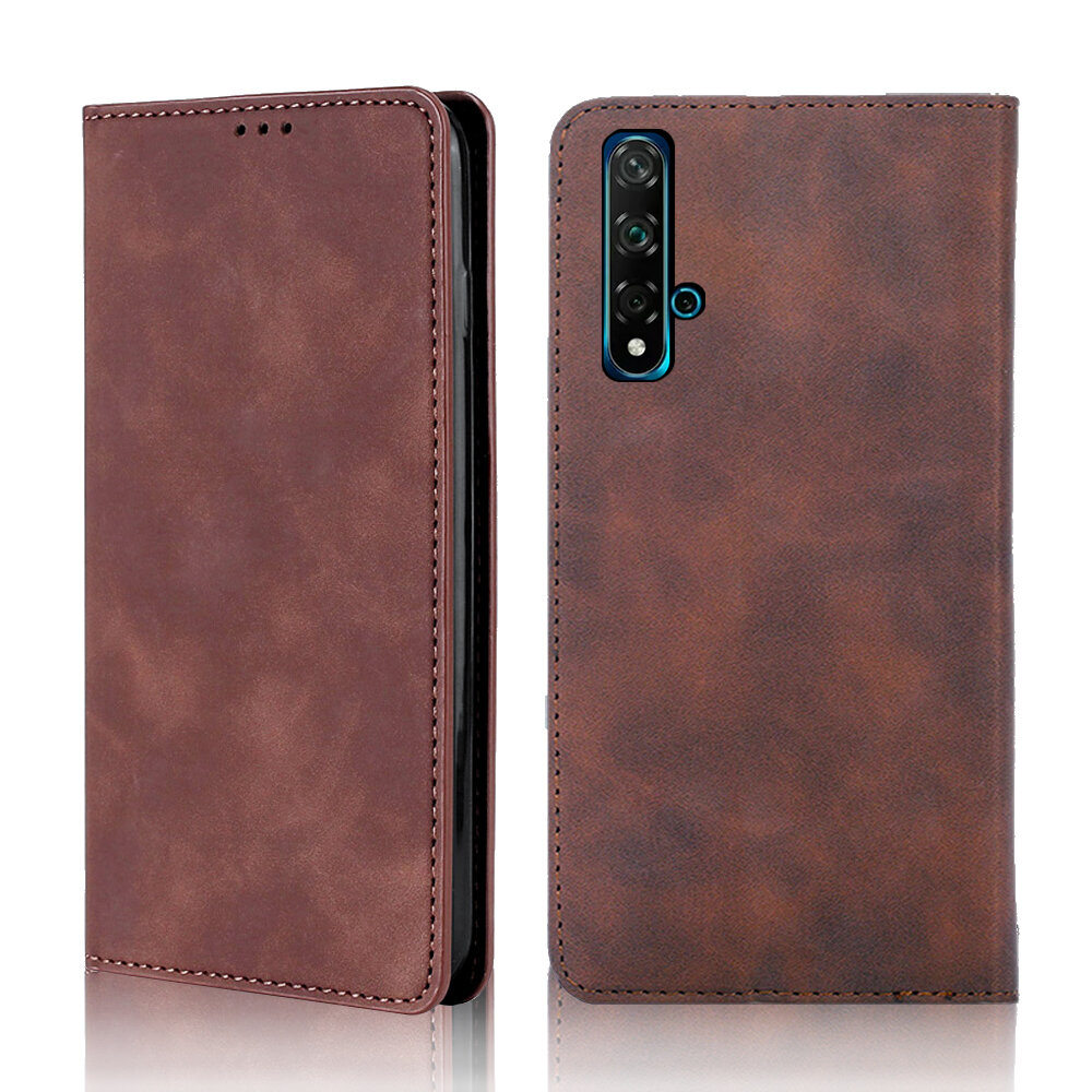 Чехол-книжка на Хонор 20/ Чехол подходит для Honor 20, коричневый