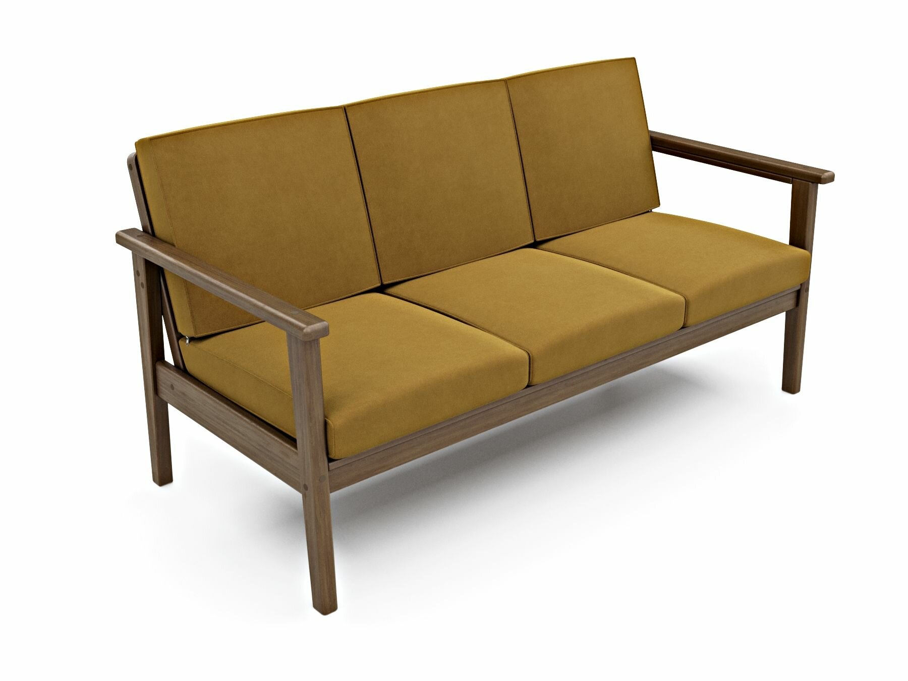 Диван Лориан Б Velvet Орех Mustard