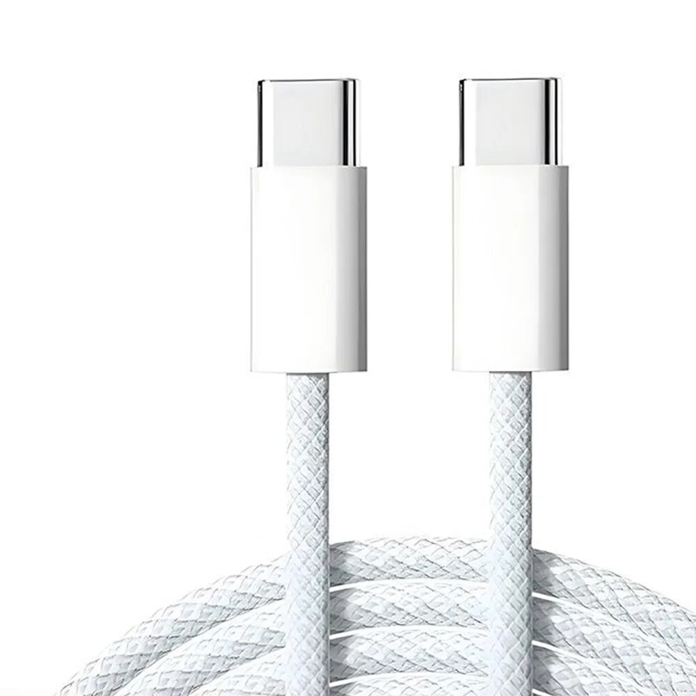 Длинный кабель USB типа C — C для iPhone 15 16 Pro Max Apple iPad iMac Mac Data Charger PD 60 Вт Быстрая зарядка Оригинальный USBC 1/2 метра 2 м