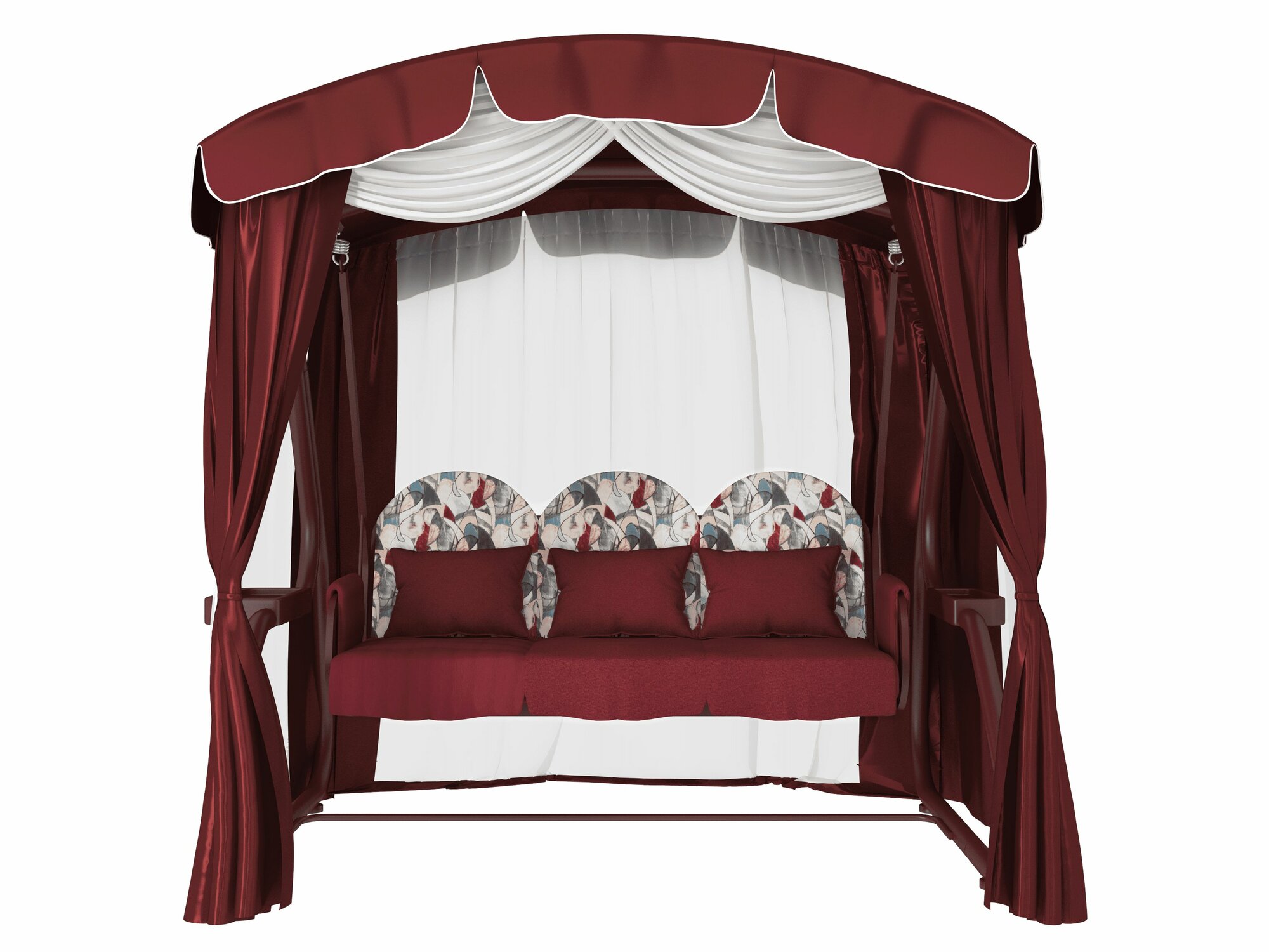 Качели садовые взрослые для дачи 3-ех местные Галеон