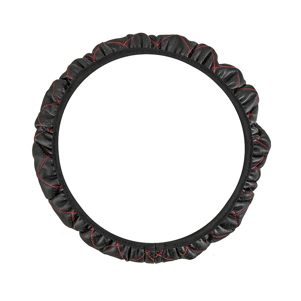 Оплетка на рулевое колесо тбдд экокожа черная размер L 37-38 см а202/1