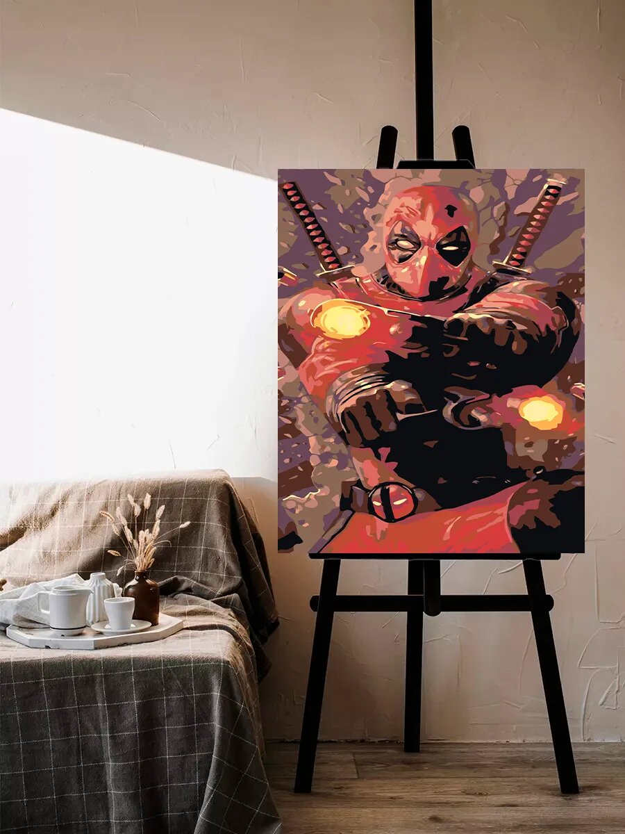 Картина по номерам Дэдпул Марвел Комикс DC Comics Супергерой