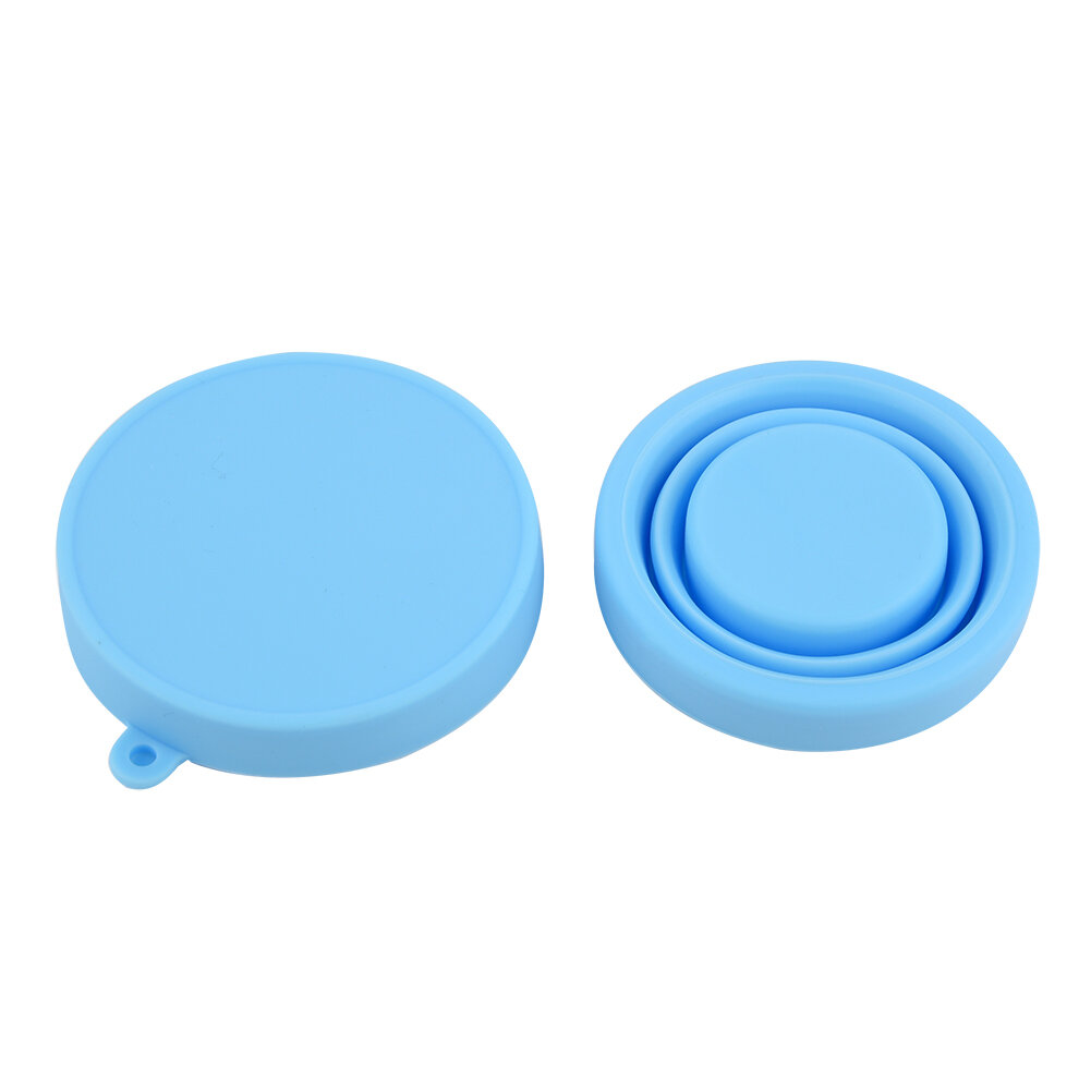 Силиконовый телескопический складной стакан для питья, для путешествий, кемпинга, отдыха на природе, синий