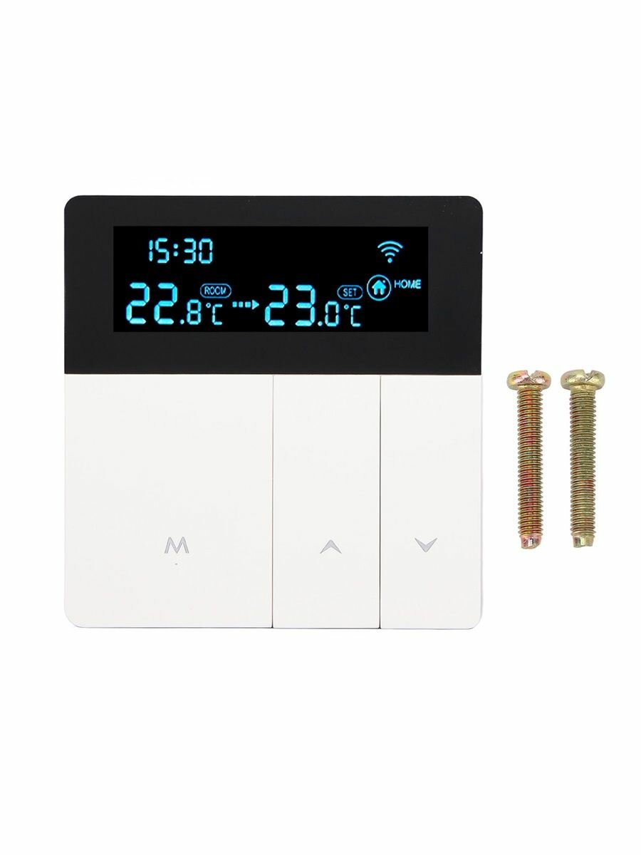 Умный термостат AC90-240V 3A для дома и торгового центра, высокоточный программируемый термостат с цветным ЖК-дисплеем для нагрева воды, котла