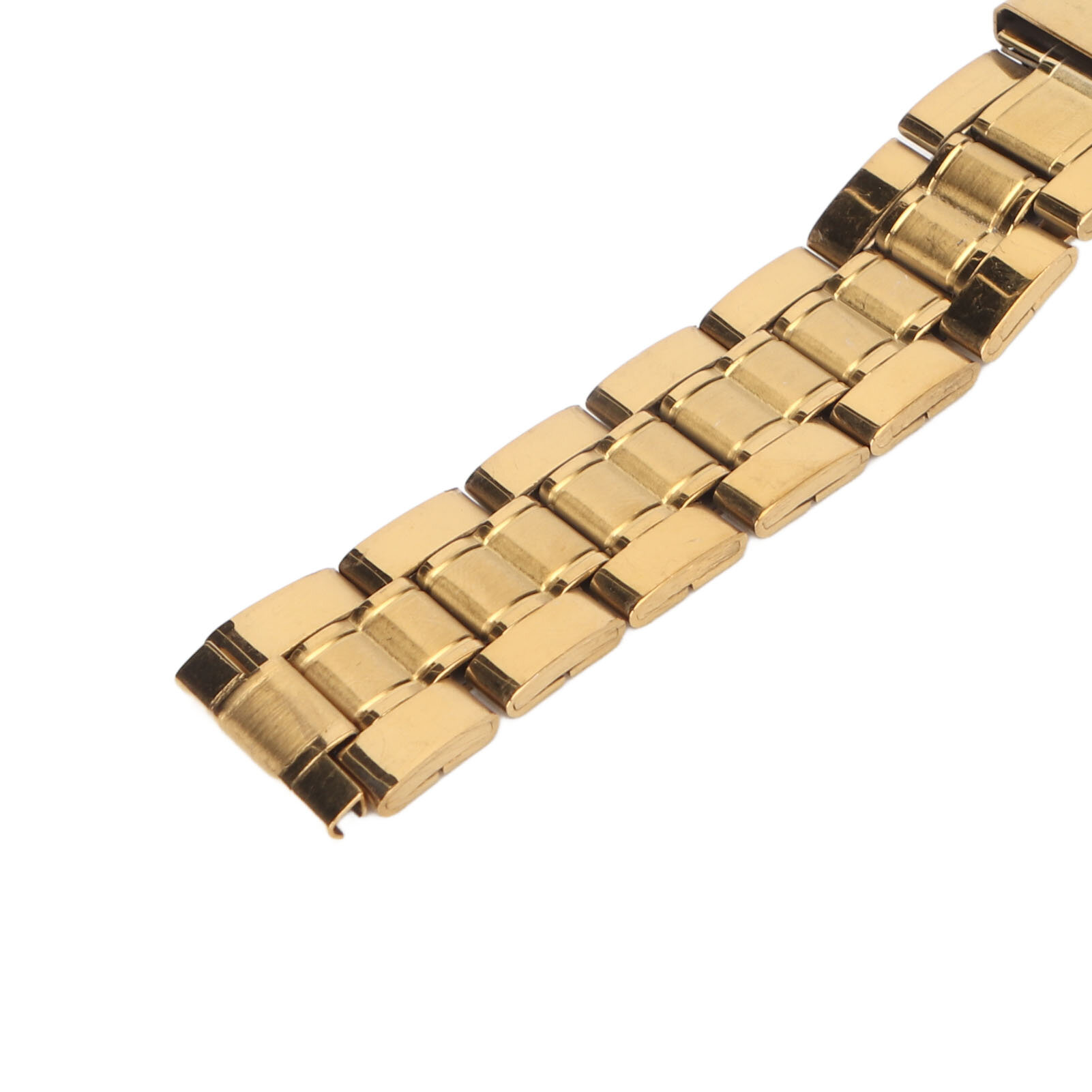 Ремешок для часов из нержавеющей стали, быстросъемная пряжка с двойным замком, сменный металлический ремешок для часов для мужчин и женщин, золотой 20 мм/0,79 дюйма