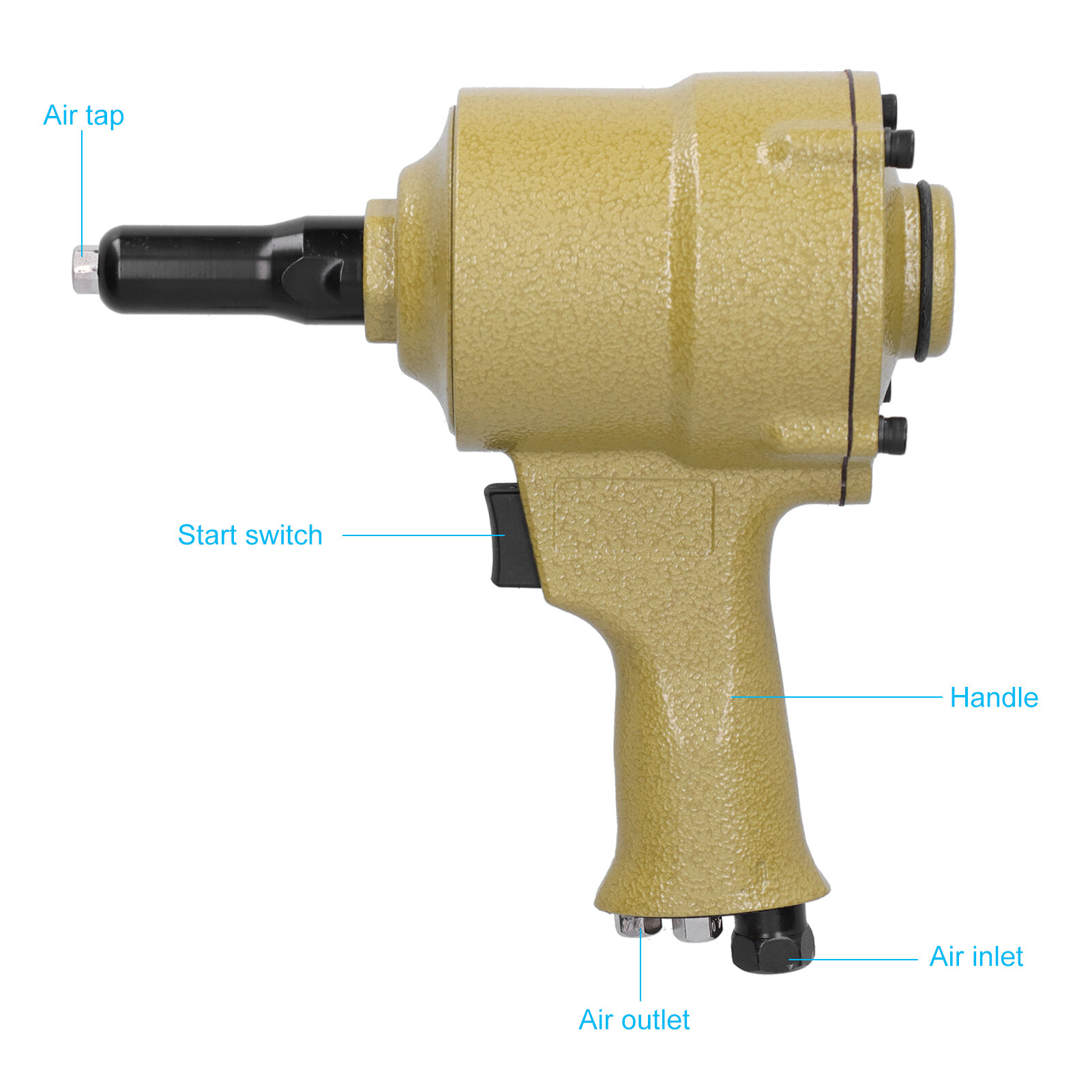 Пневматический заклепочник, клещи для заклепок, пистолет для вытягивания заклепок, съемник, станок 2,4-4,8 мм, японский стиль