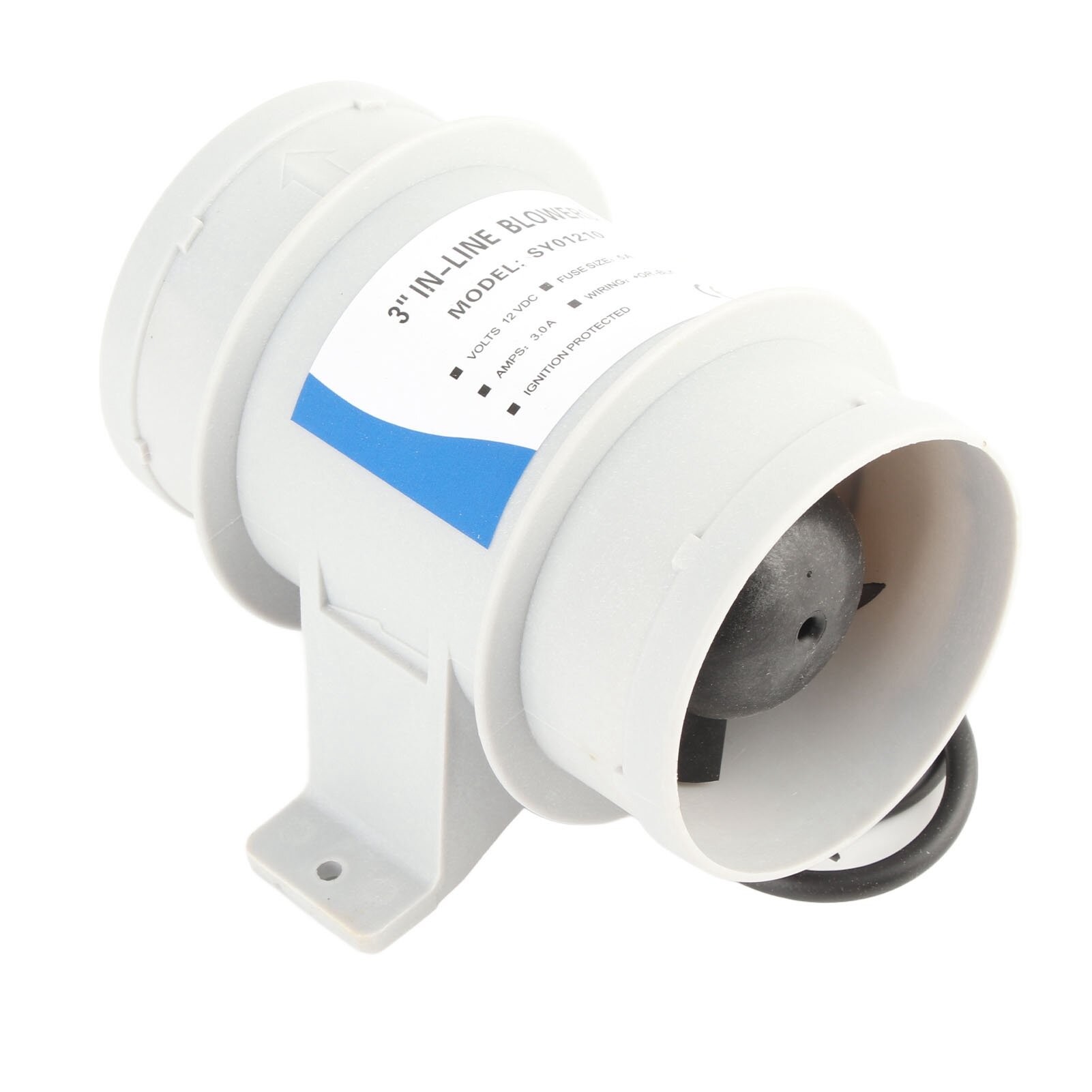 3дюймовый 12В бесшумный канальный вентилятор для циркуляции воздуха в трюме яхт и катеров