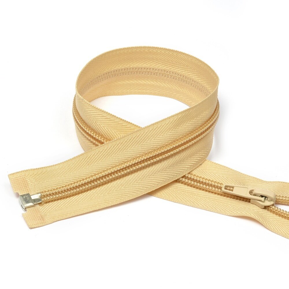 Молния MaxZipper пластиковая, Спираль, №5-N, 75 см, цвет F291, бежевый, 50 шт (F. ПЛ5N.75.291)