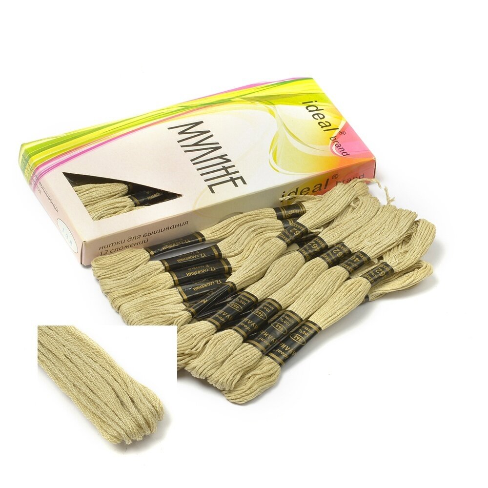 Нитки мулине IDEAL 100% хлопок, 24х8 м, цвет 462 (МУЛ. ТВ. IDEAL.462)