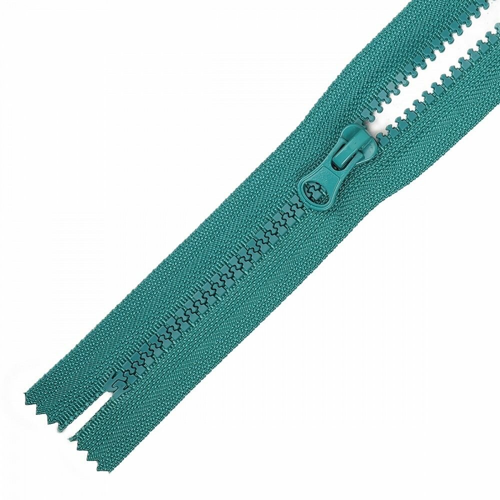 Молния MaxZipper тракторная, 1 замок, усиленные звенья, 18 см, цвет S020, темно-бирюзовый, упаковка 50 штук