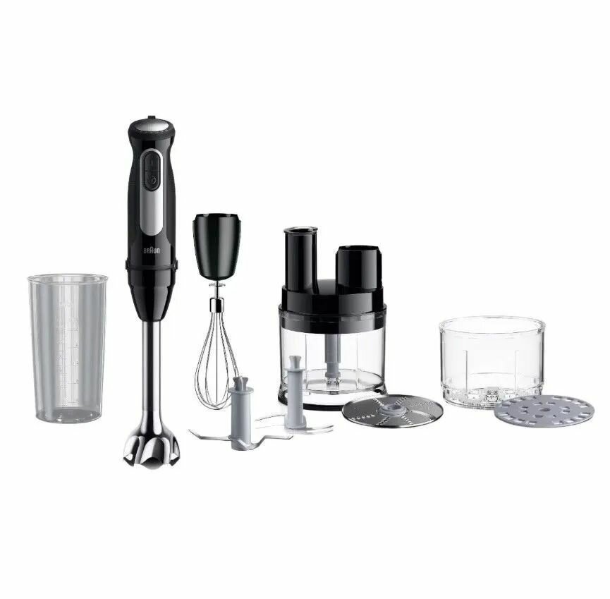 Погружной блендер Braun MQ535 SAUCE, 2 скорости, особенная насадка, черный