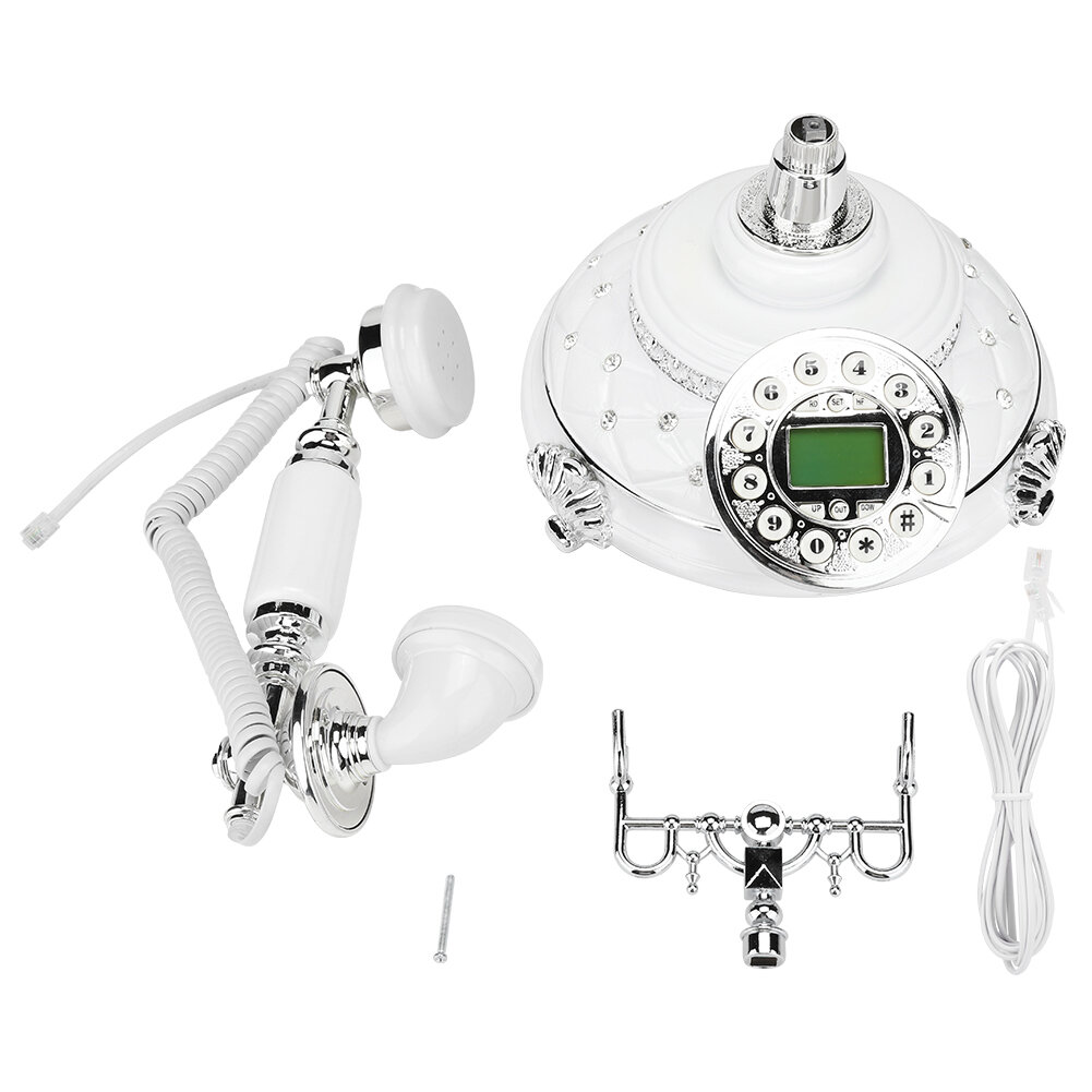 Ретро телефон MS-8315A с подсветкой и серебряным камнем