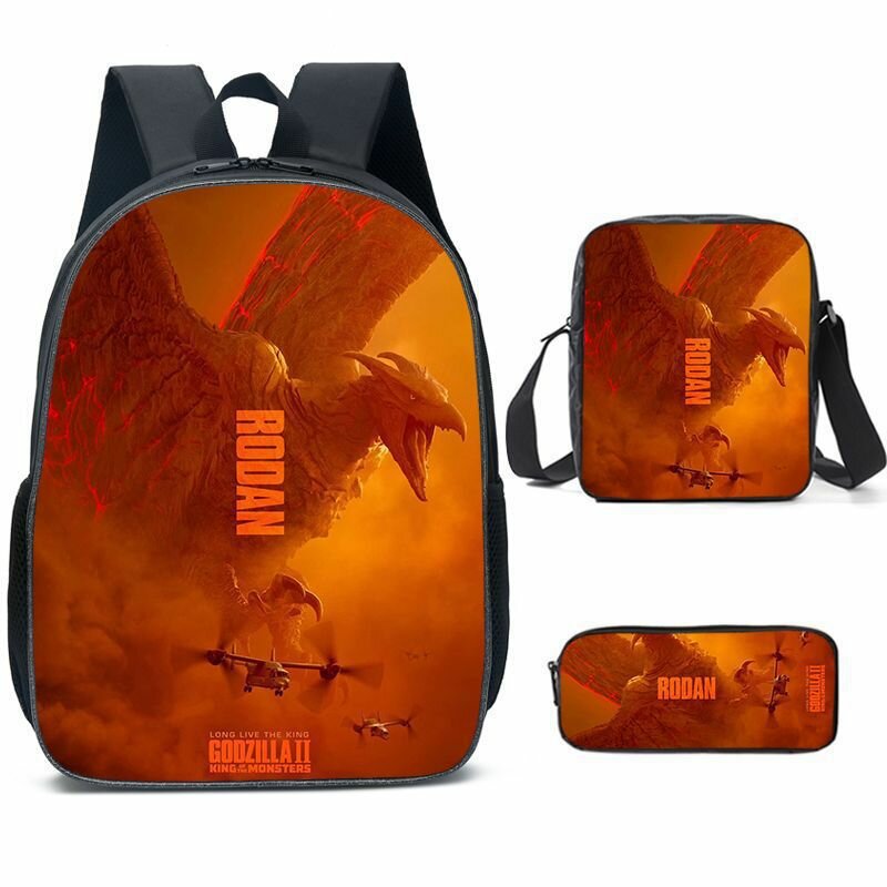 Новый продукт Amazon Godzilla Рюкзак Godzilla, школьная сумка для учащихся начальной и средней школы, сумка через плечо с мультяшным аниме, сумка-карандаш