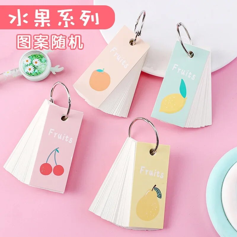 Мини-блокнот с фруктами на брелке, цвет: Randomly 1pc