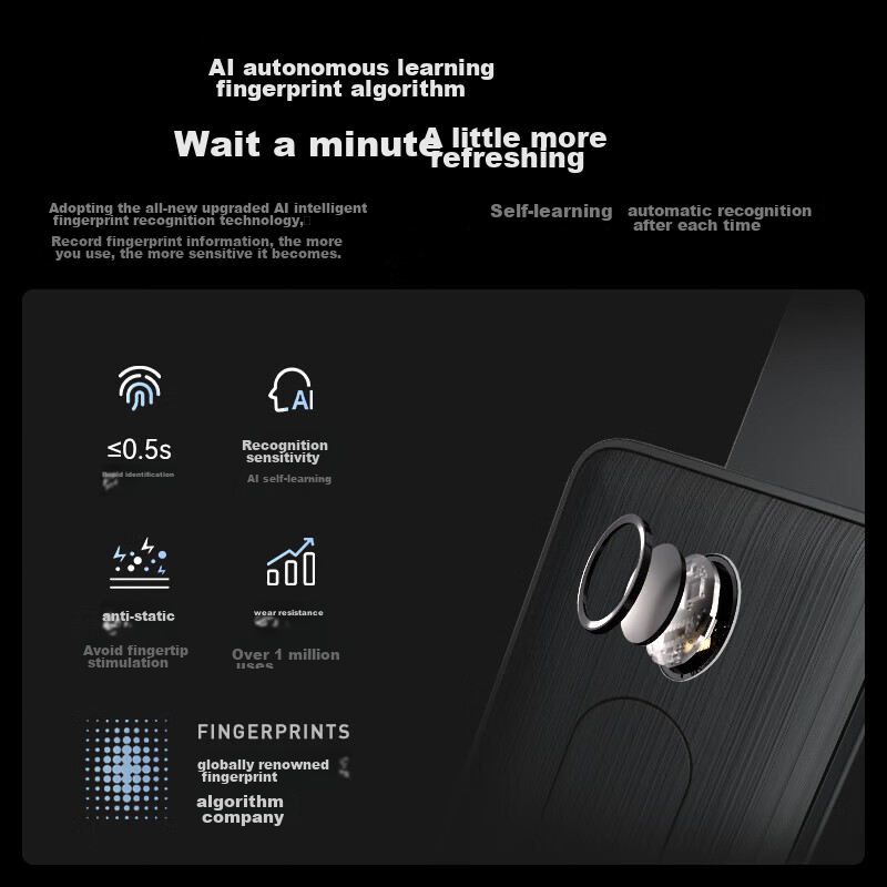 Kaadas Smart Door Lock, Fingerprint Lock, Anti-Theft Door Lock, Password Lock, Entrance Door Smart Lock, Saibo Q7-W