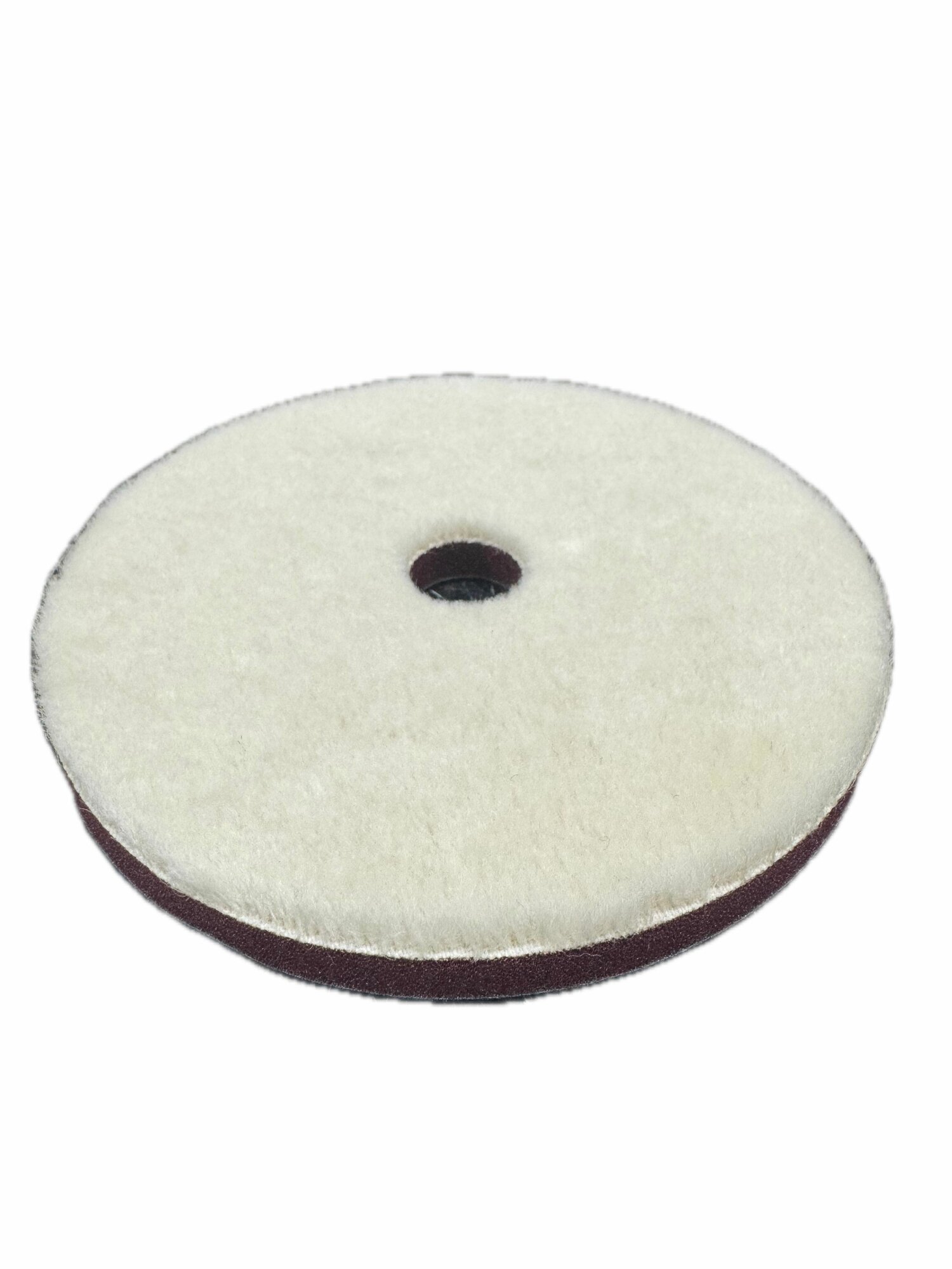 Полировальный круг Flexi Wool Pad, стриженый мех (режущий) на мягком поролоне, 130/15/130 мм, Ewocar