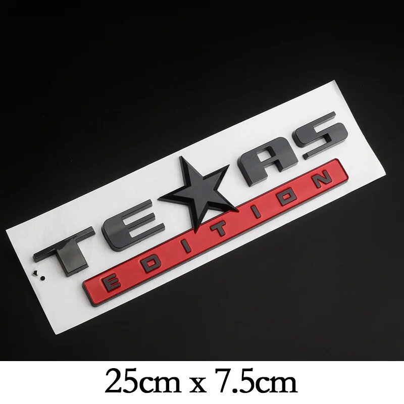 3D эмблема TEXAS EDITION Black Red для Chevrolet GMC