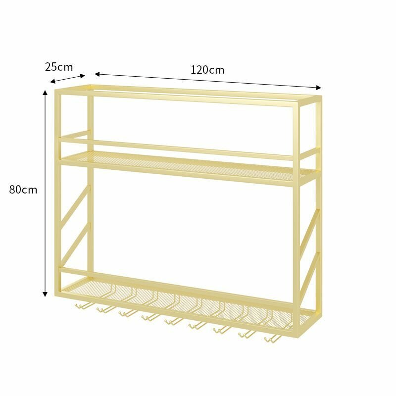 Железный навесные шкафы для кухни, золотой,100*25*80 cm.