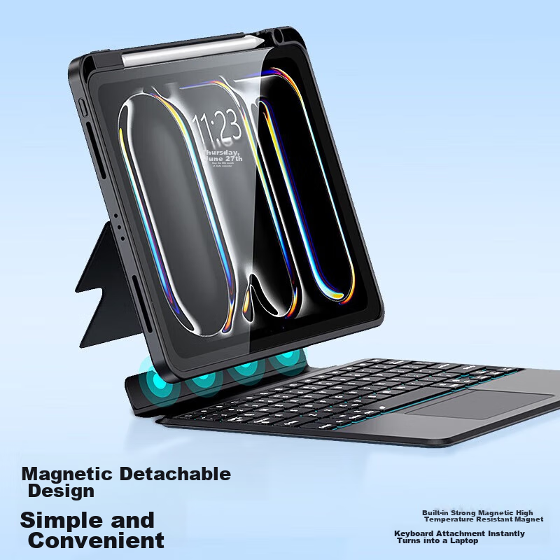 Smorss Compatible with Apple 2022 10th Generation 11-Inch IPad Keyboard, 2022 10th Generation 10.9-Inch Bluetooth Magic Keyboard Protective Case, Apple Tablet Stand Protective Cover [Horizontal And Vertical Magnetic]