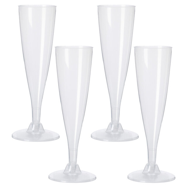 Пластиковые бокалы для шампанского Кристи, 4 шт, 130 мл, Koopman, 178000580