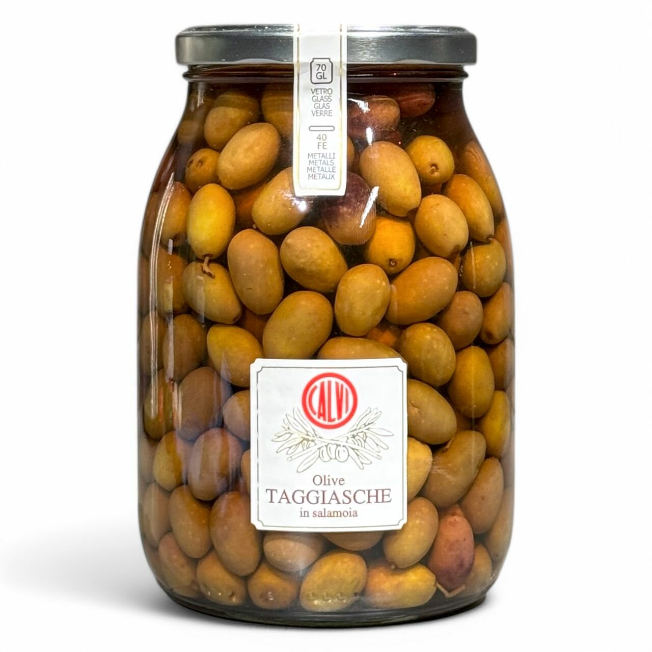 Оливки Таджасские c косточкой в рассоле 900 г. Calvi Италия