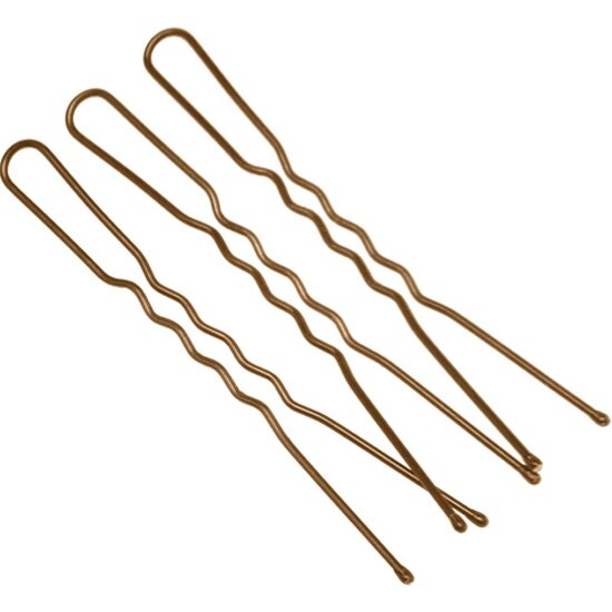 Шпильки Dewal Professional DEWAL коричневые, волна 60 мм, мягкие, 24 шт