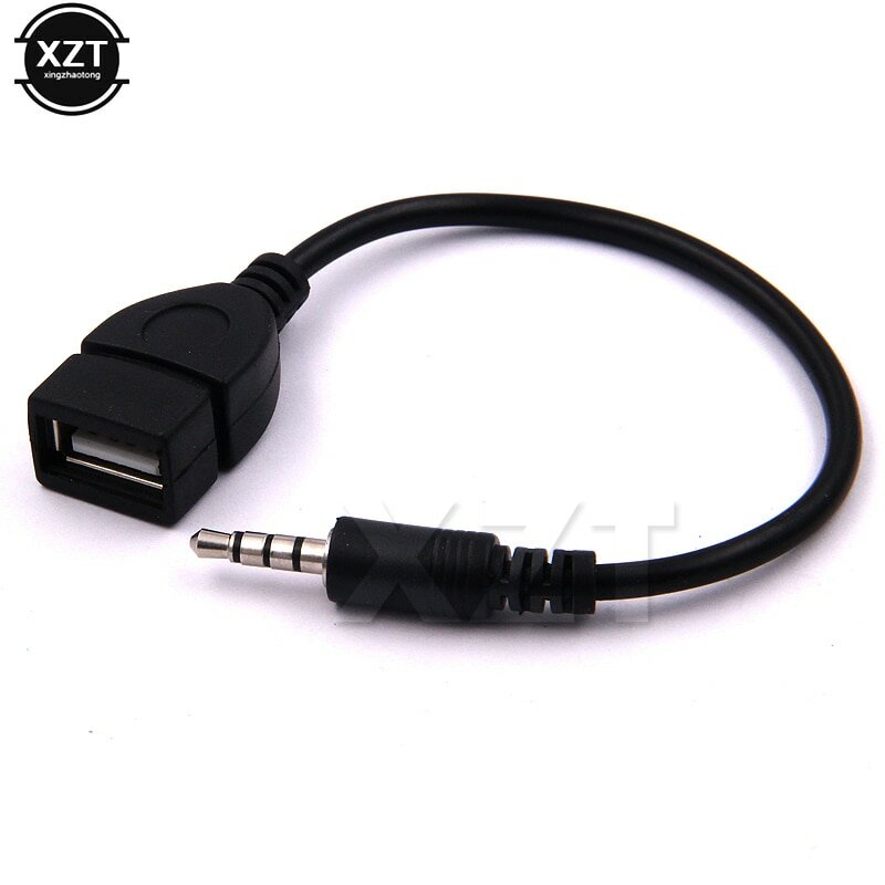 3,5 мм штекер аудио AUX разъем на USB 2.0 тип A гнездо OTG конвертер адаптер кабель для автомобильного MP3