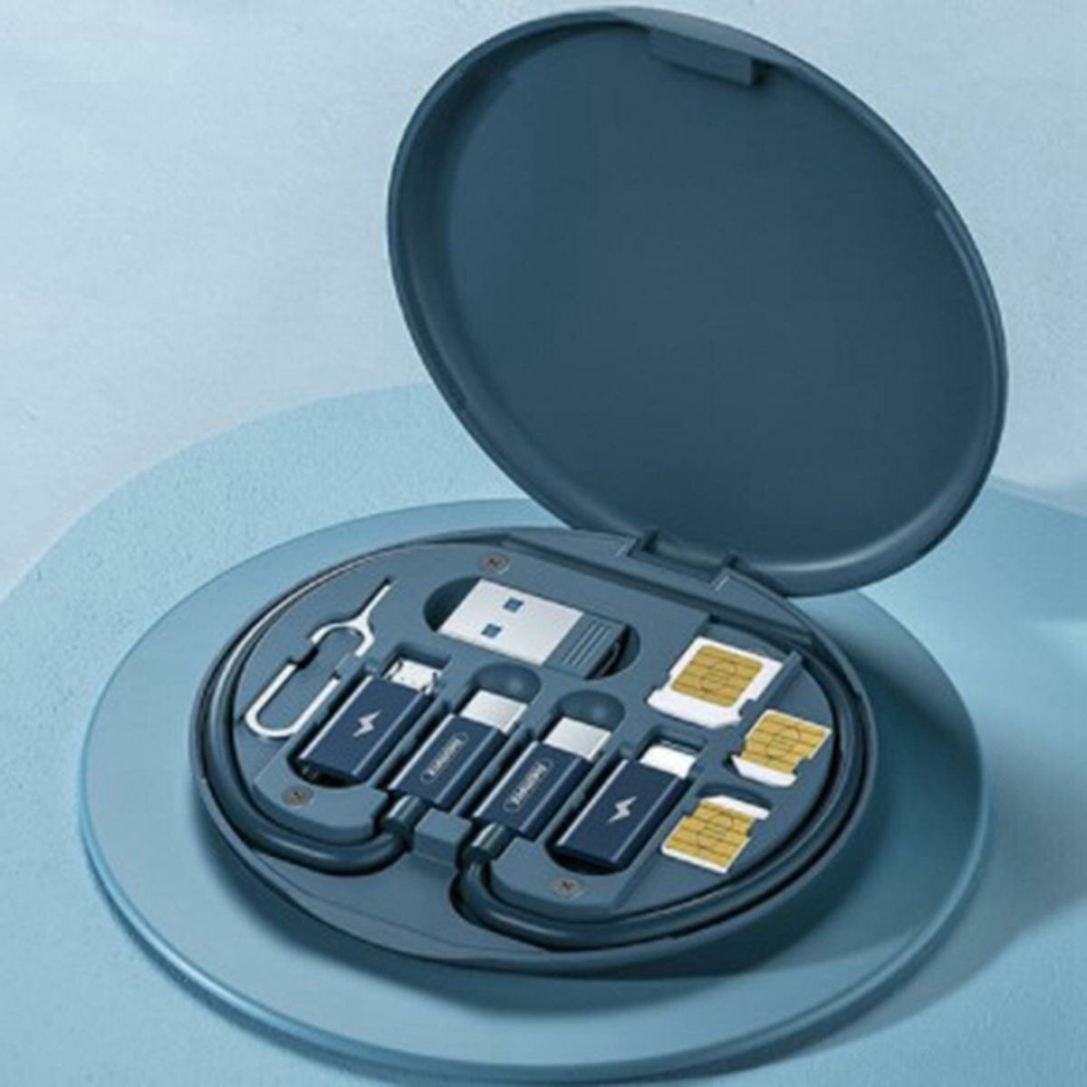 REMAX для Creative 60 Вт Многофункциональный кабель для быстрой зарядки и передачи данных Коробка для хранения Мультиинт