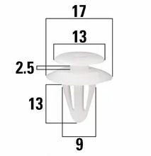 AUTOGUR клипса крепежная Mitsubishi MB344728 AGA1333 кроссы набор 5 шт