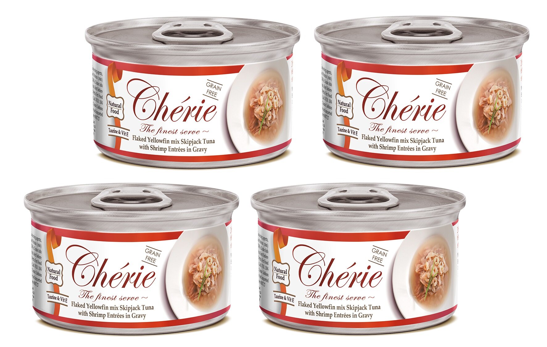 Pettric Cherie консервы тунец с креветкой в подливе 80 г x 4 шт