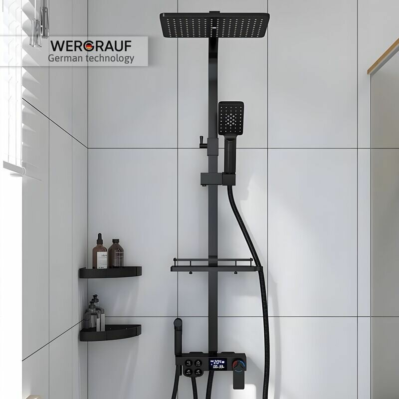 Душевая система с тропическим душем и термостатом TKI-2030B