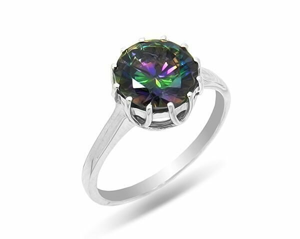 Перстень, серебро, 925 проба, кварц